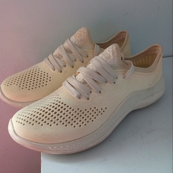 CROCS | Shoes | Crocs Literide Pacer Croslite Cream Sz 8beach Disney ...